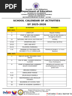 2024-2025-Sned Class-Program | PDF | Public Administration | Philippines