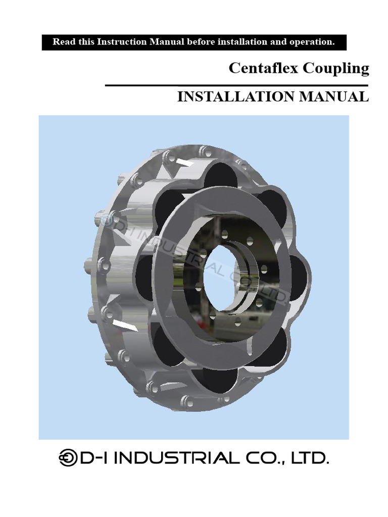 MANUAL Centaflex Coupling 000 | PDF | Screw | Manufactured Goods