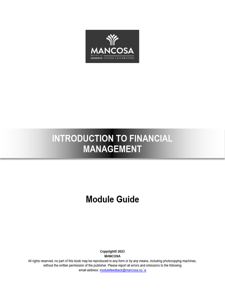 Generic - Introduction To Financial Management | PDF | Equity (Finance ...
