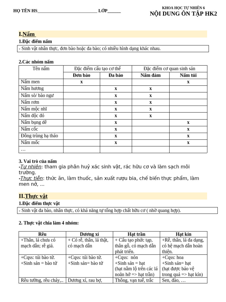 ÔN TẬP KIỂM TRA KHTN - HK2 - 2324 BL | PDF