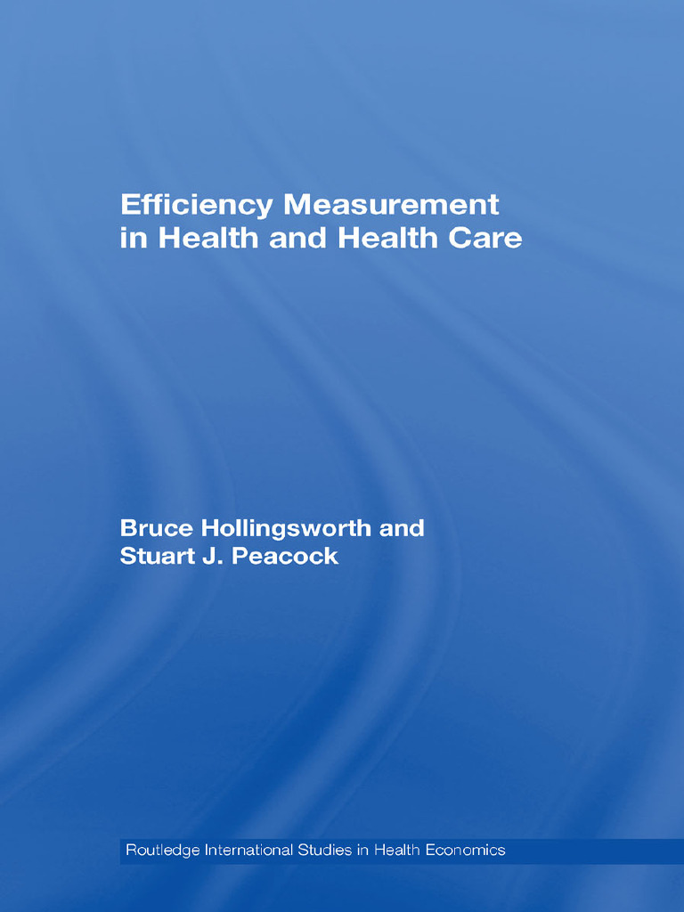 Health Care Efficiency Measurement Guide | PDF | Capital (Economics ...