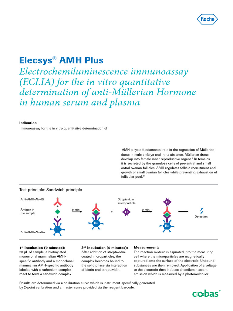 AMH Plus - Fact Sheet - MC-ZA-01921 | PDF | Immunoassay