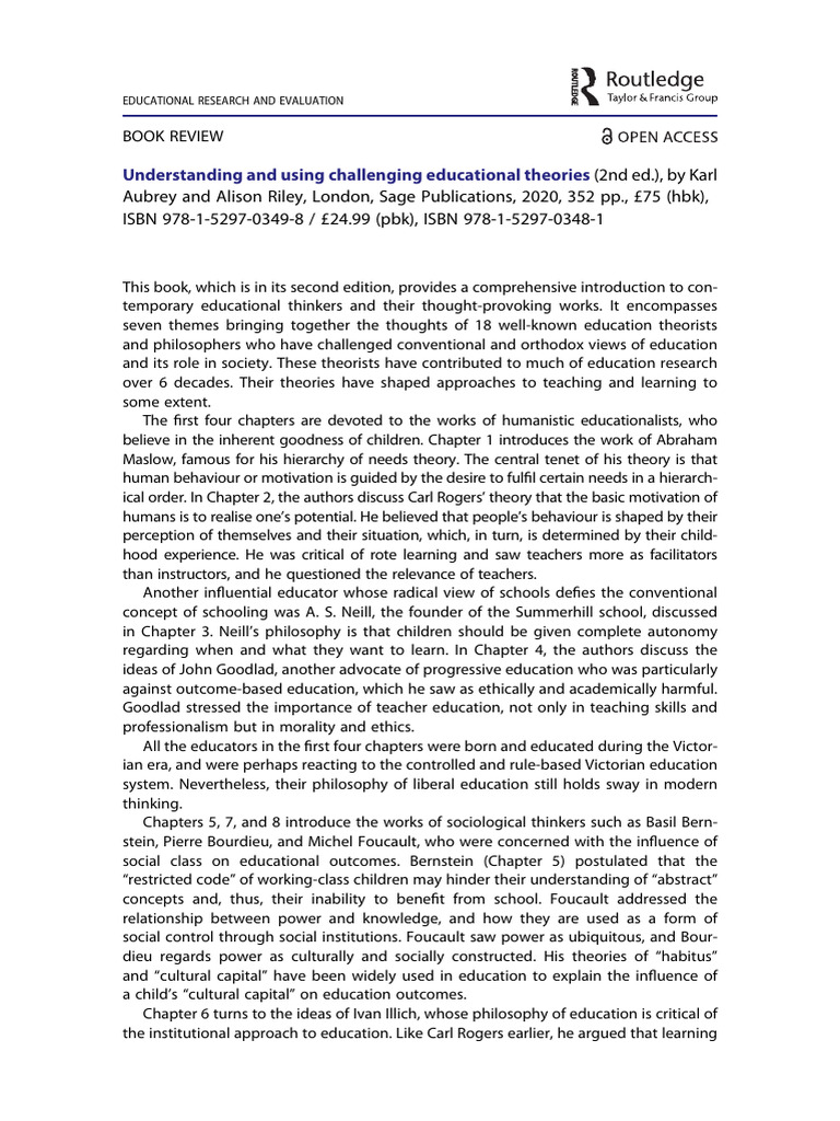 Educational Theories Explained and Applied | PDF | Teachers | Curriculum