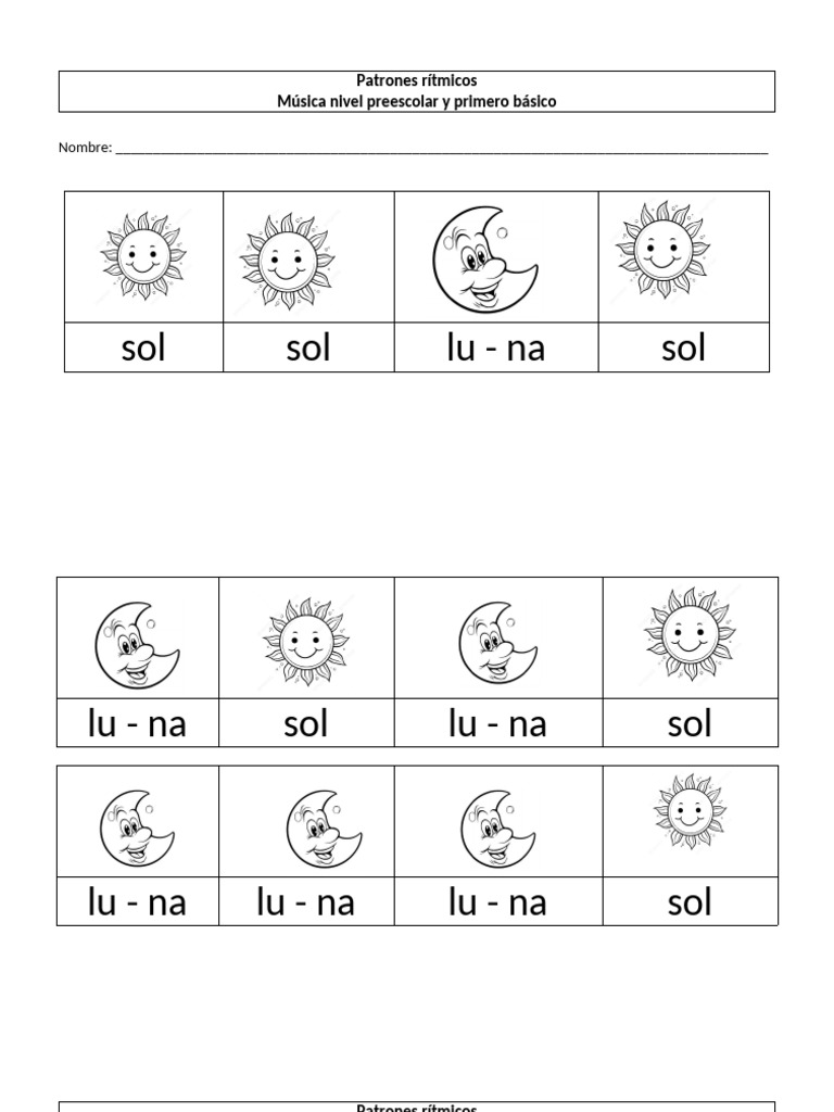 Patrones Rítmicos para Niños | PDF