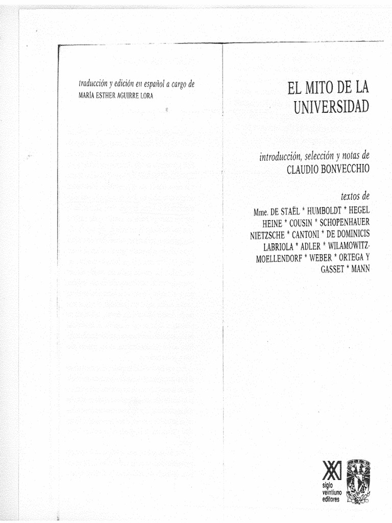 El Mito de La Universidad | PDF