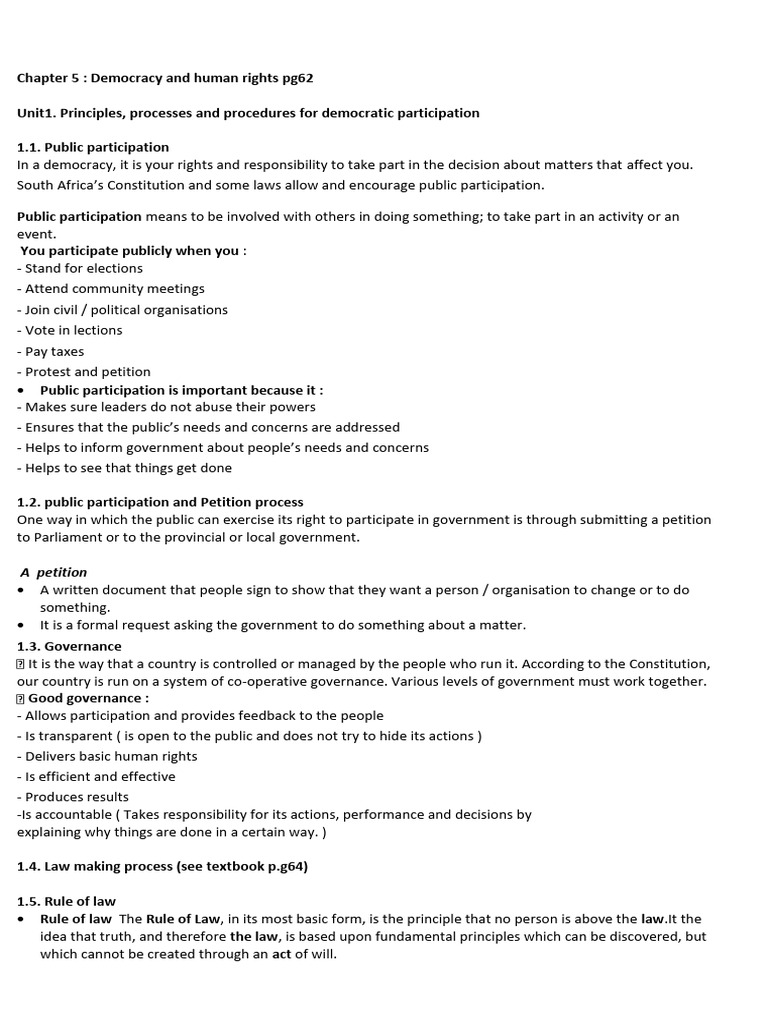 Democracy and Human Rights Overview | PDF | Democracy | Political ...
