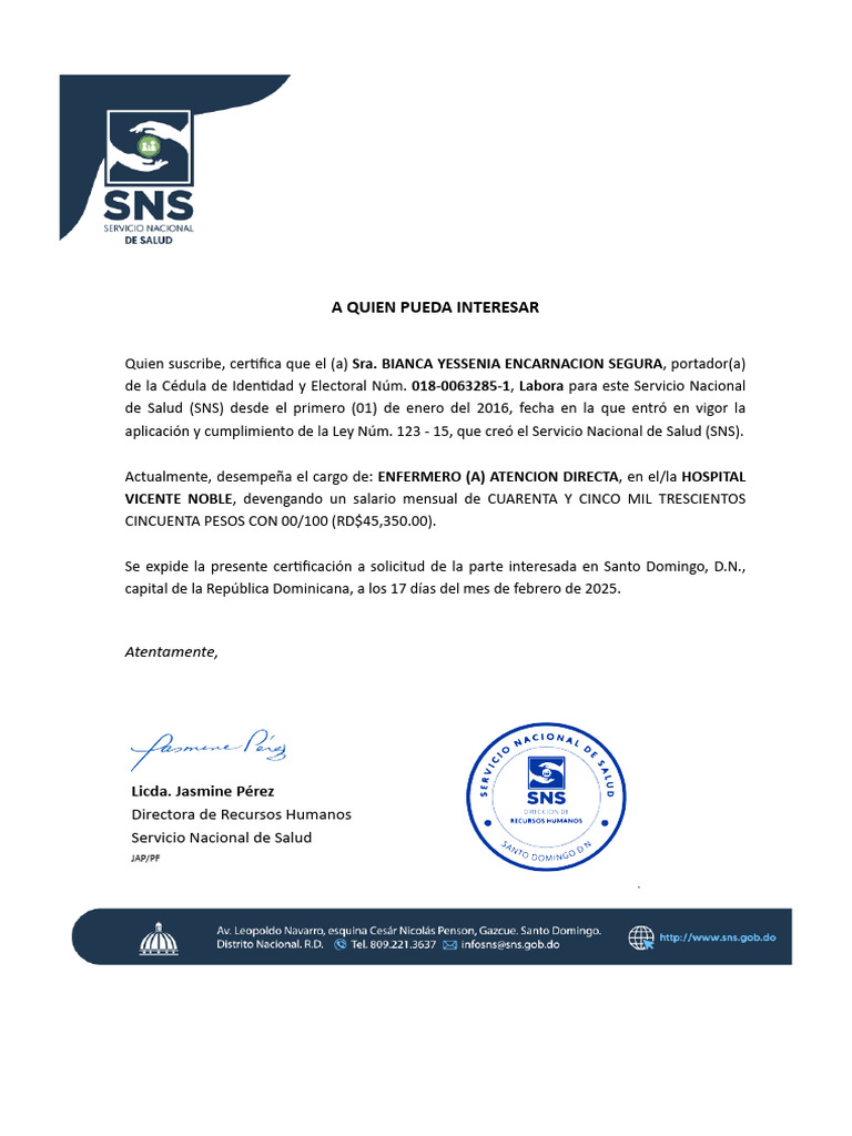 Bianca Yessenia Encarnacion Segura | PDF
