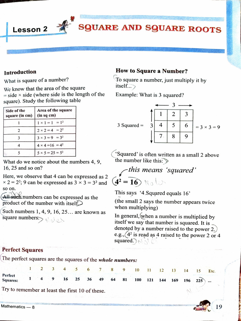 Maths 2 Square and Square Roots | PDF | Mathematical Concepts ...