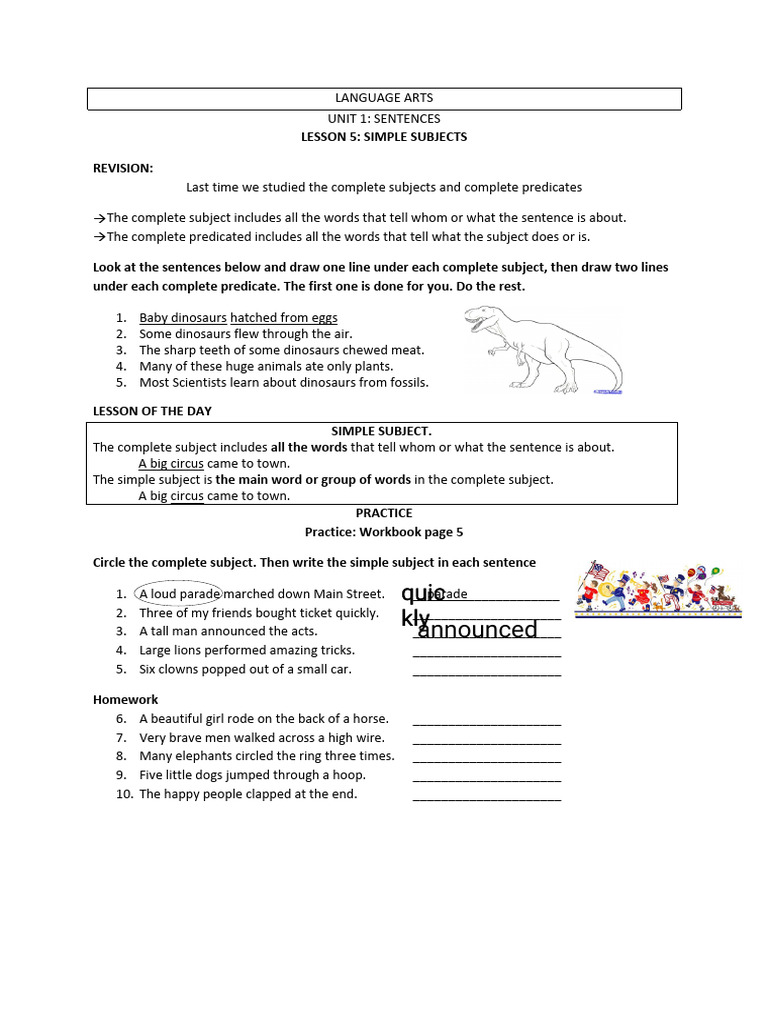 Edited - Simple Subject For Google Classroom | PDF