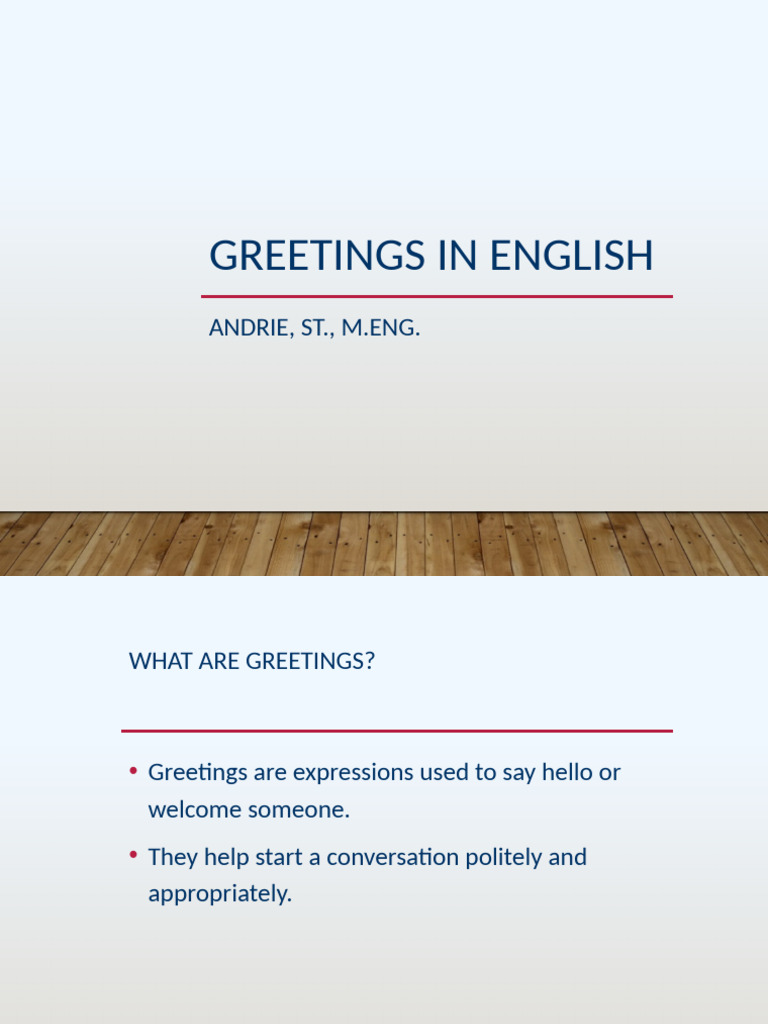 Greetings Presentation Design | PDF