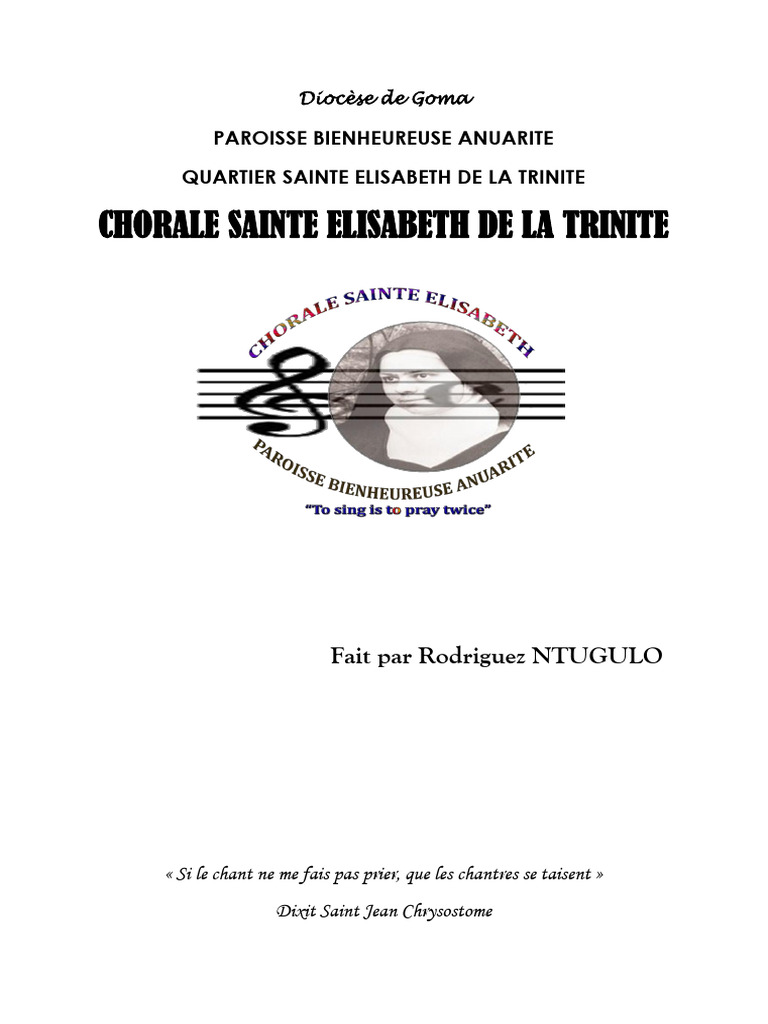 Recueil de Chants Paroisse Anuarite | PDF
