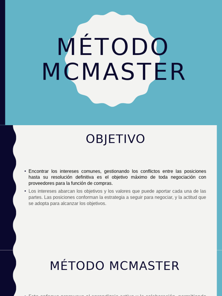 Derecho 8 Método Mcmaster 2 | PDF | Negociación | Aprendizaje