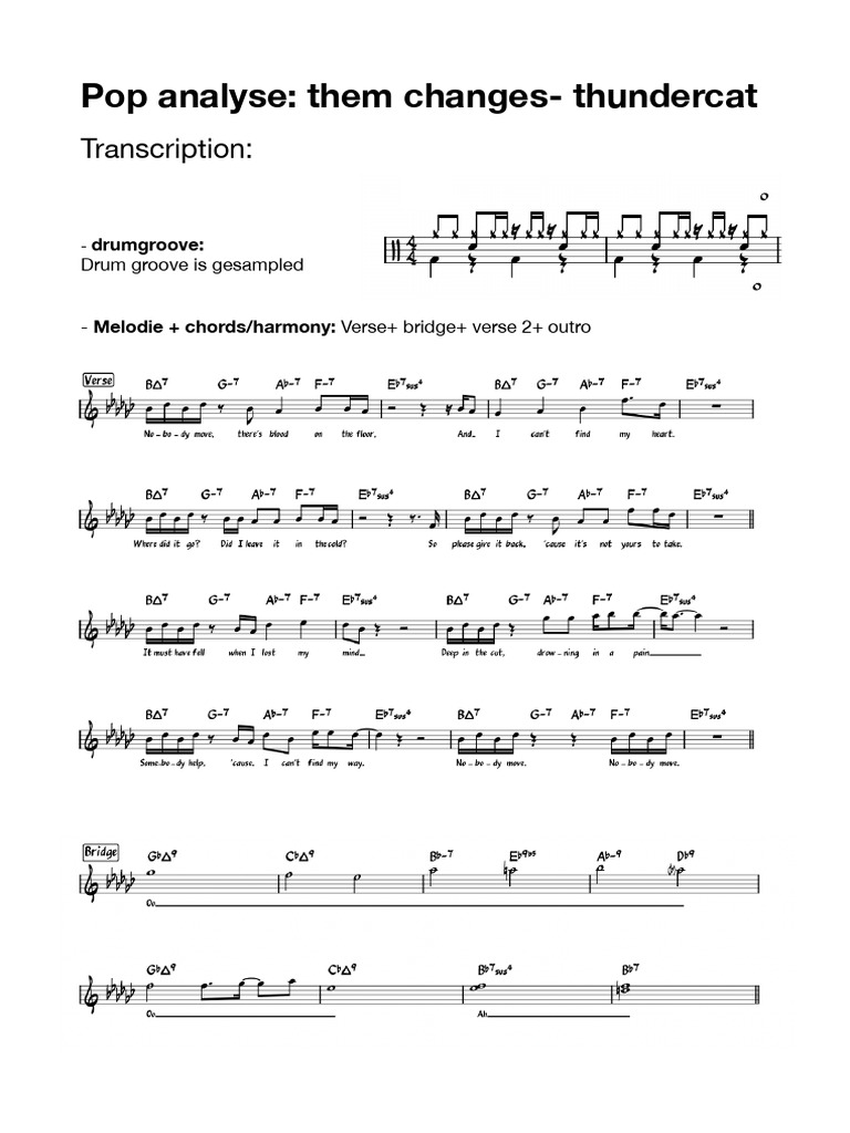 Pop Analysis Them Changes | PDF