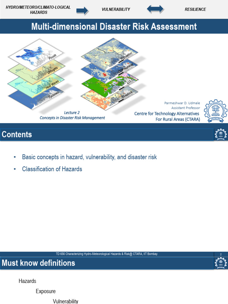 TD656 Lecture 2_Concepts in Disaster Management 10Jan2025 | PDF ...
