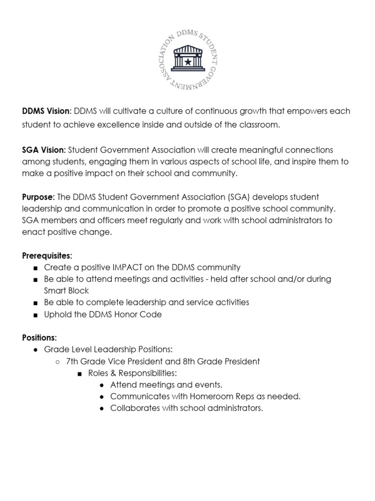 SGA Application Information | PDF