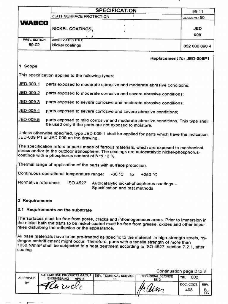 Wabco - JED-009 - 408 - B | PDF