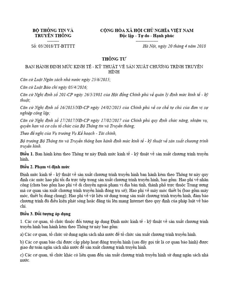 VanBanGoc - Thong Tu 03 2018 TT BTT | PDF