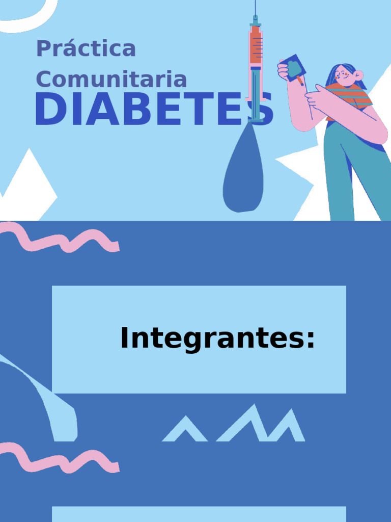 Presentación Informativa Diabetes Ilustrado Blanco Azul | PDF