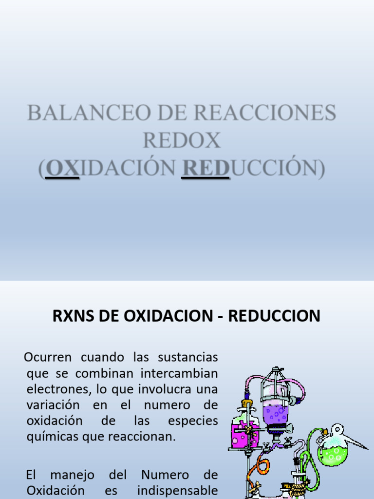 Balanceo RedOx | PDF | Redox | Enlace iónico