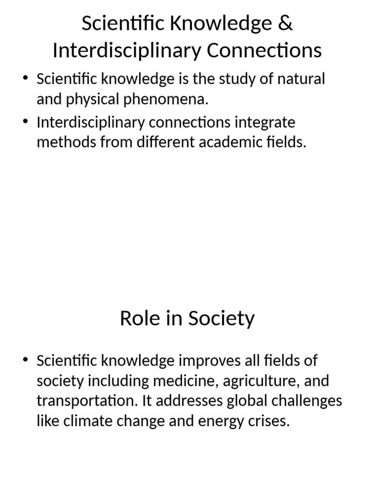 Impact of Scientific Knowledge On Society | PDF | Science | Agriculture
