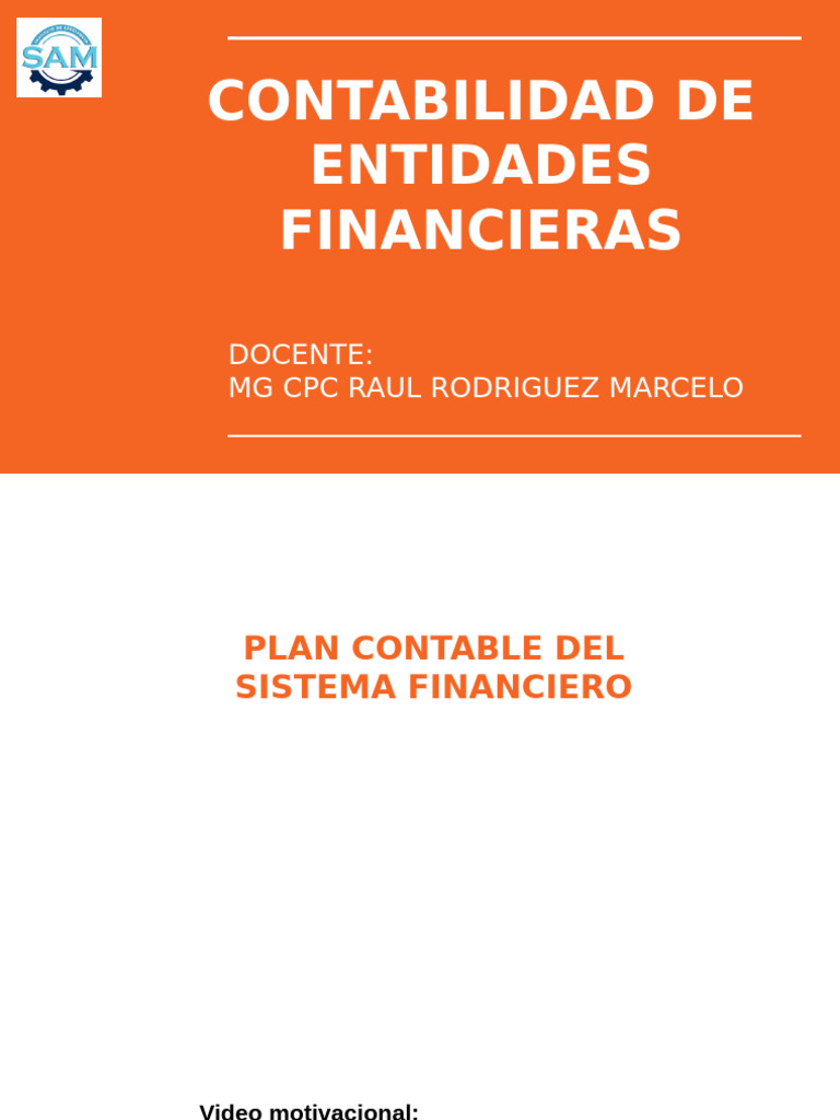 Plan Contable del Sistema Financiero | PDF | Contabilidad | Estado ...