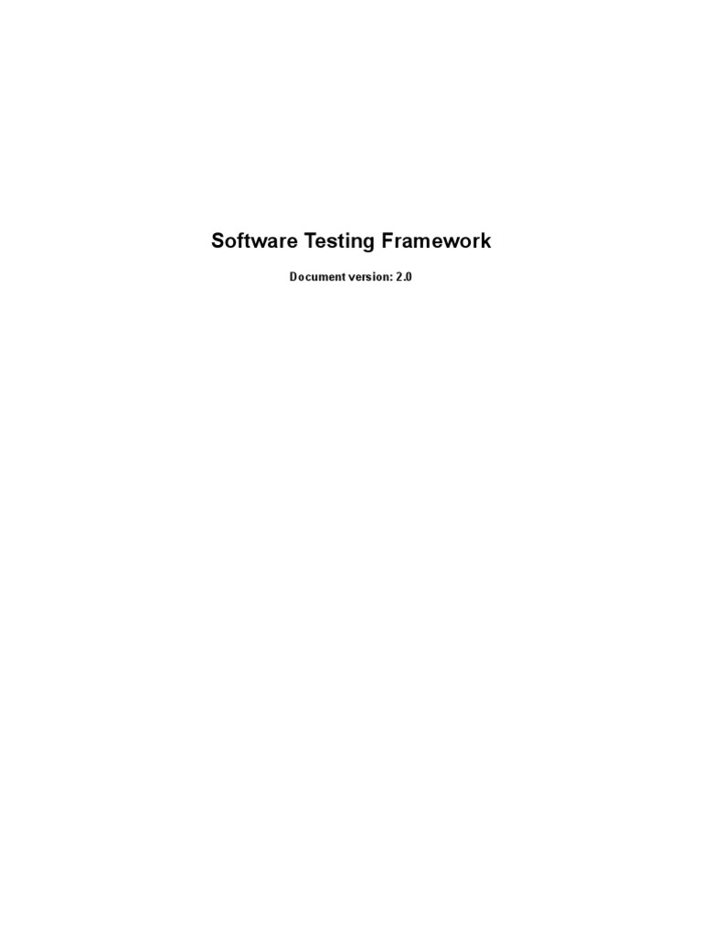 Software Testing Framework | Download Free PDF | Software Testing ...