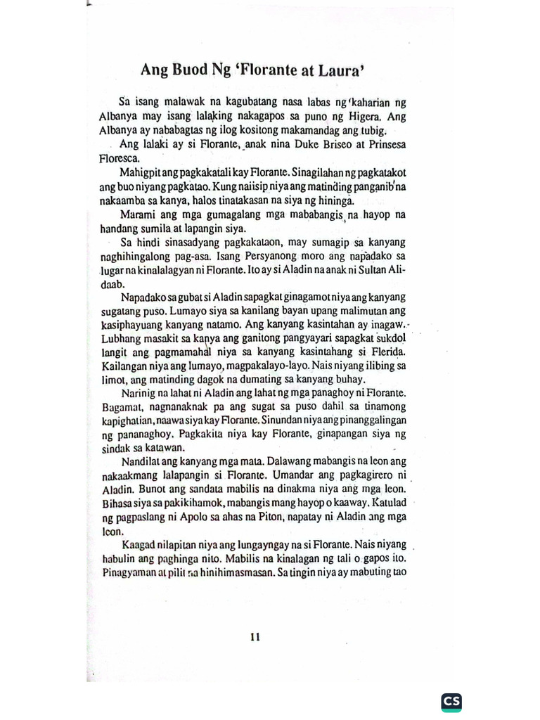 Florante at Laura Buod | PDF