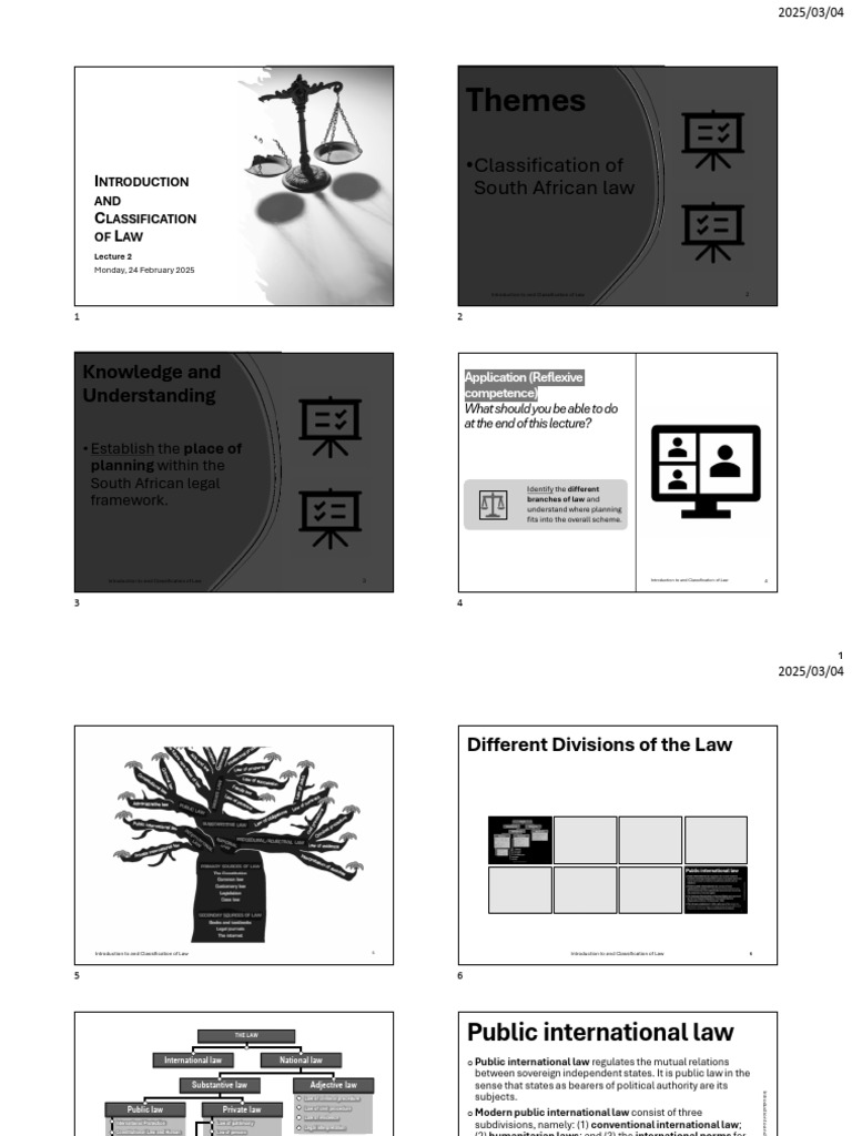 South African Law Classification Overview | PDF | Crimes | Crime & Violence