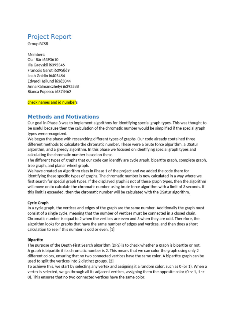 BCS Project11 ReportTemplate | PDF | Vertex (Graph Theory) | Theoretical Computer Science