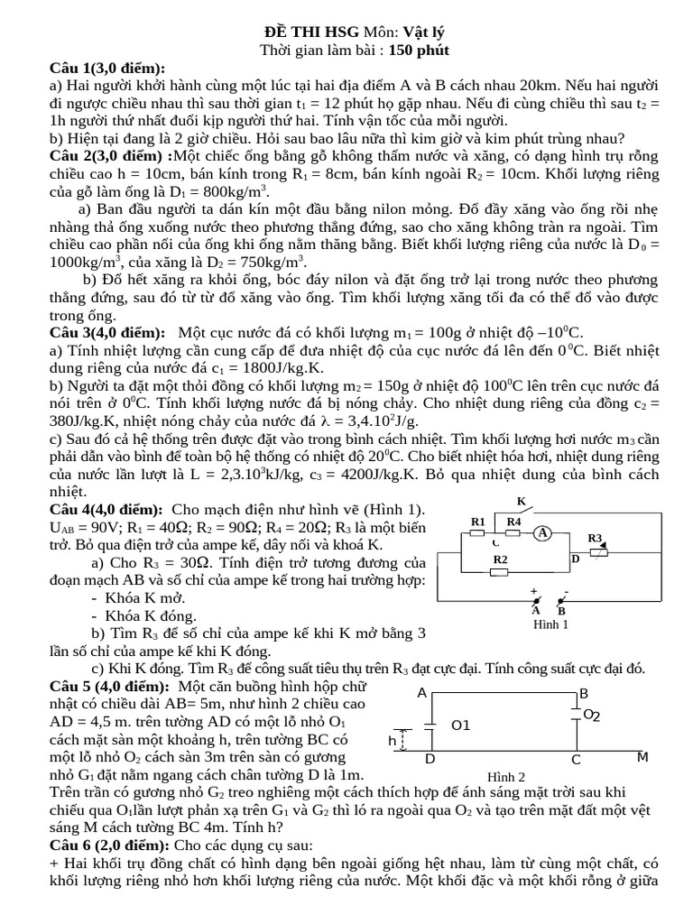 25166.Đề thi chọn HSG | PDF