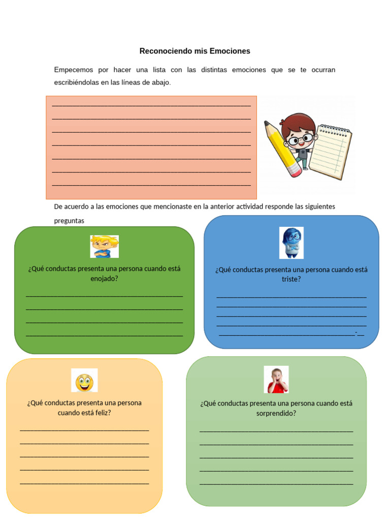 Reconociendo Mis Emociones | PDF
