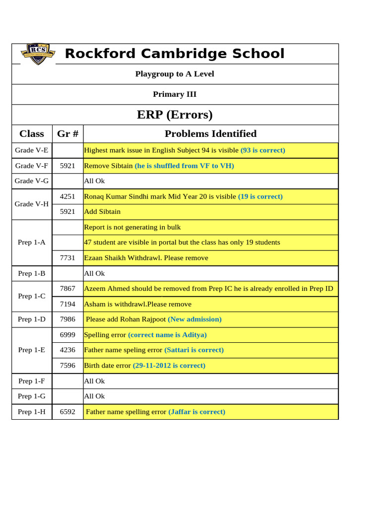 Erp Error 2024 | PDF