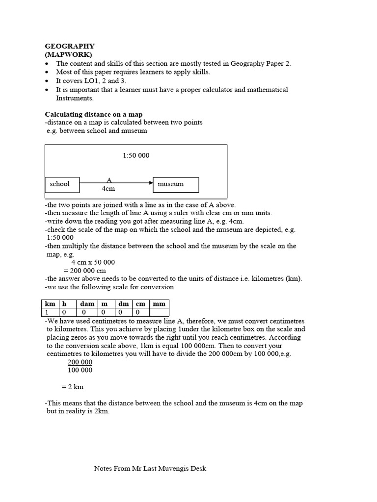 Geography Mapwork Skills | PDF