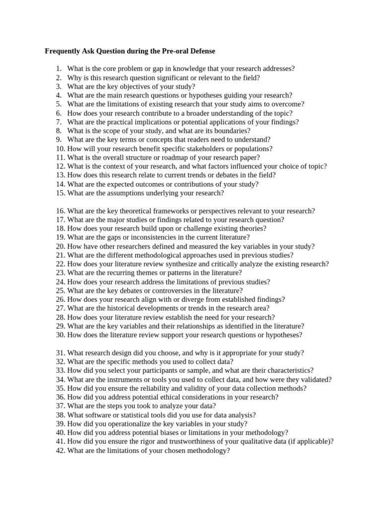 Frequently Ask Question | PDF | Methodology | Data