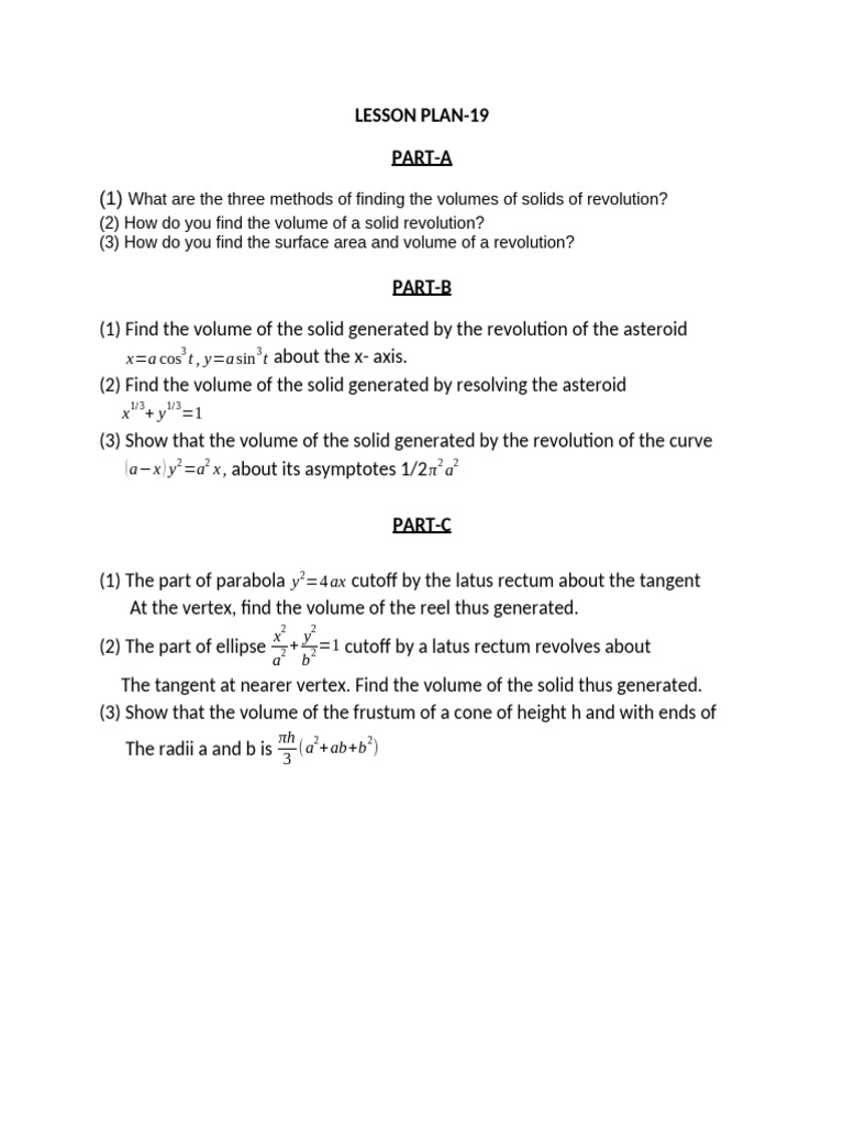 Lesson Plan-19 | PDF