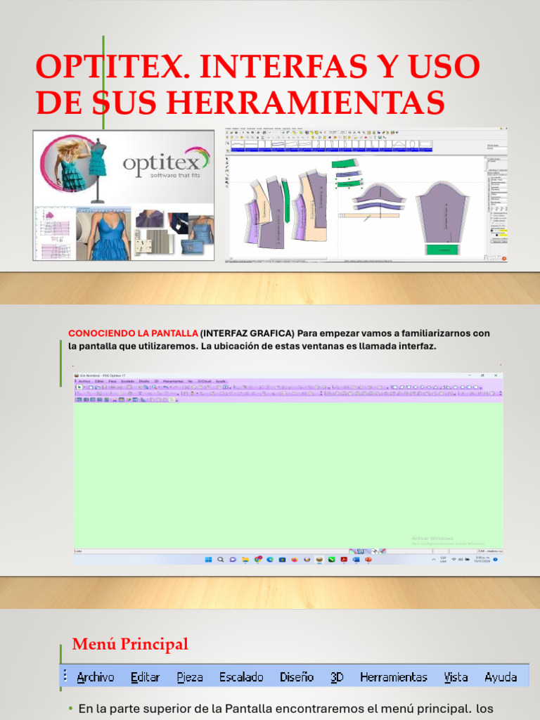 Herramientas de Optitex | PDF | Menú (Computación) | Ventana (informática)