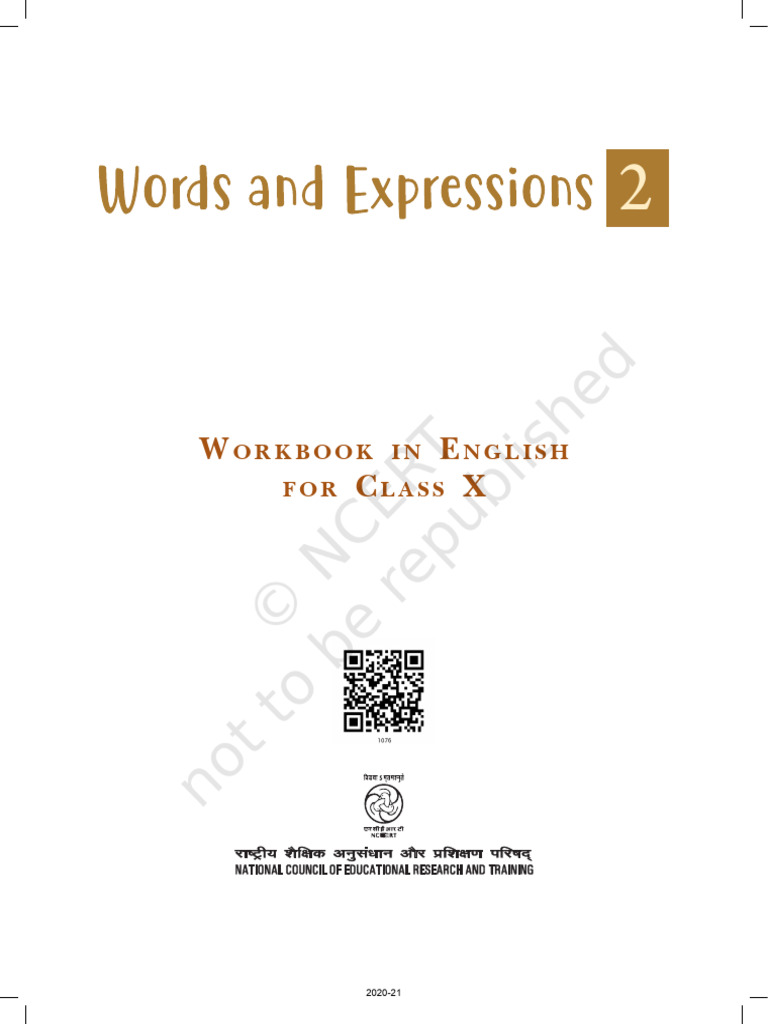 Class X English Workbook Overview | PDF | Reading Comprehension | Learning