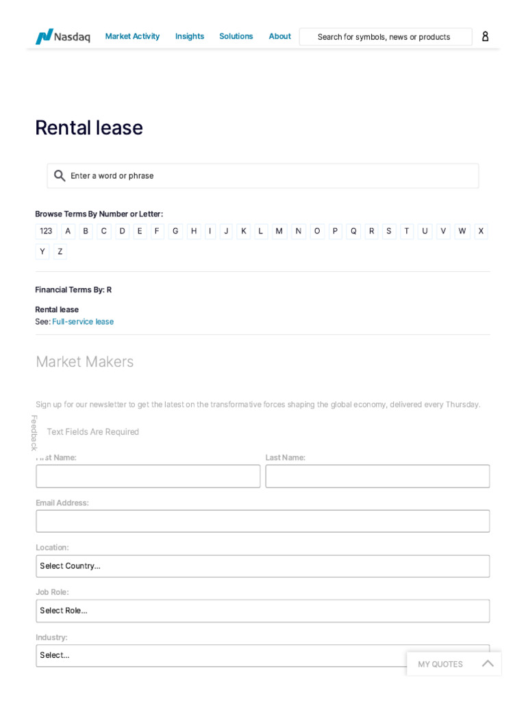 Upload5-Rental Lease Definition - Nasdaq | PDF