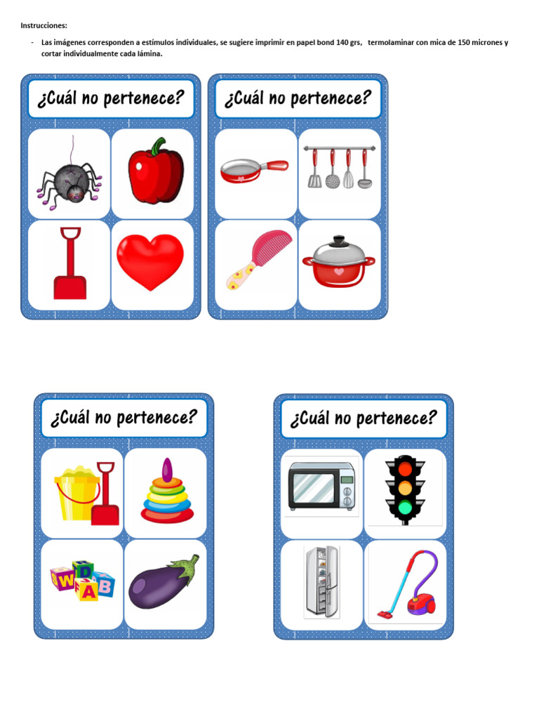 Set Cual No Pertenece | PDF