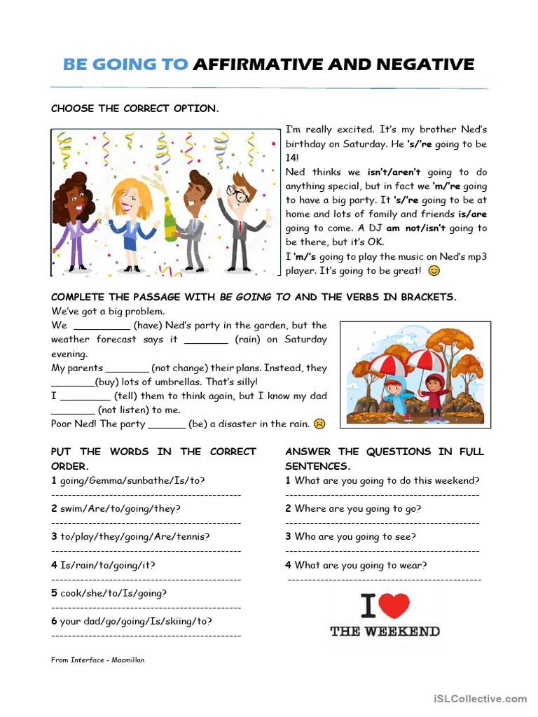 Be Going To: Exercises and Activities | PDF | Language Families ...