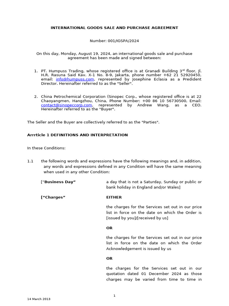 Kontrak JB Internasional | PDF | Breach Of Contract | Legal Liability