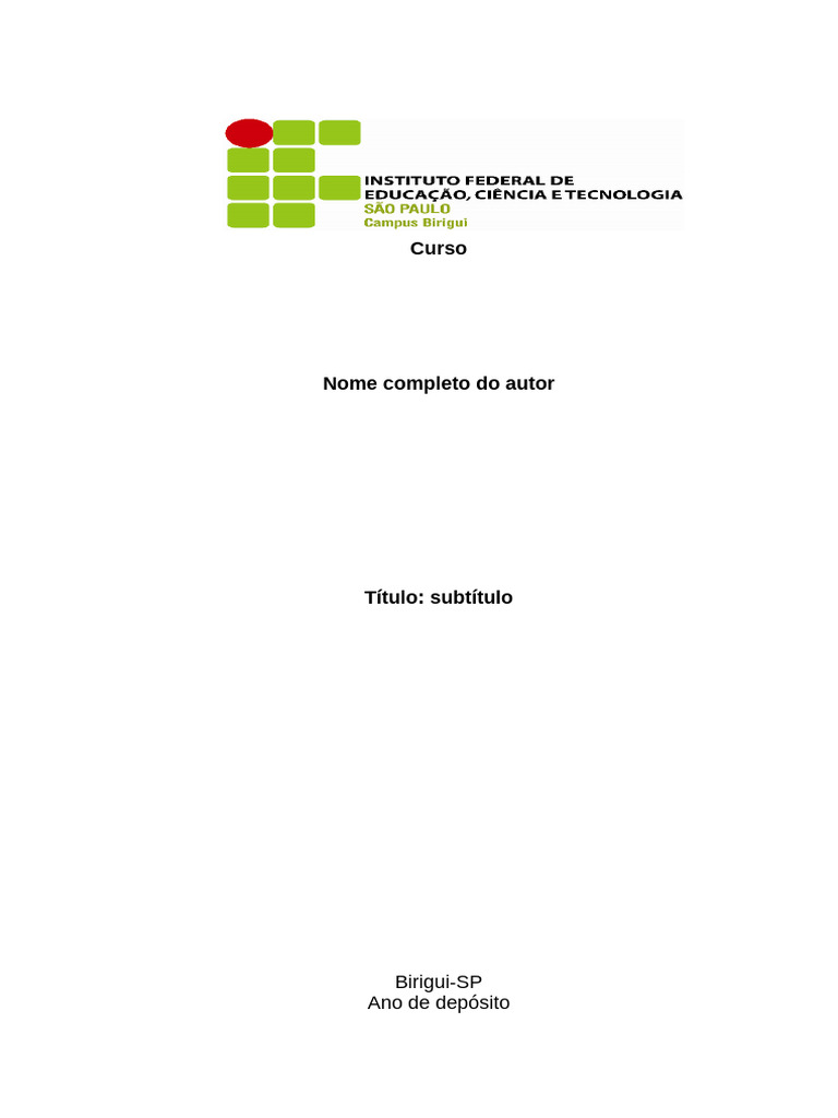 Template TCC | PDF | Abstract (resumo) | Citação