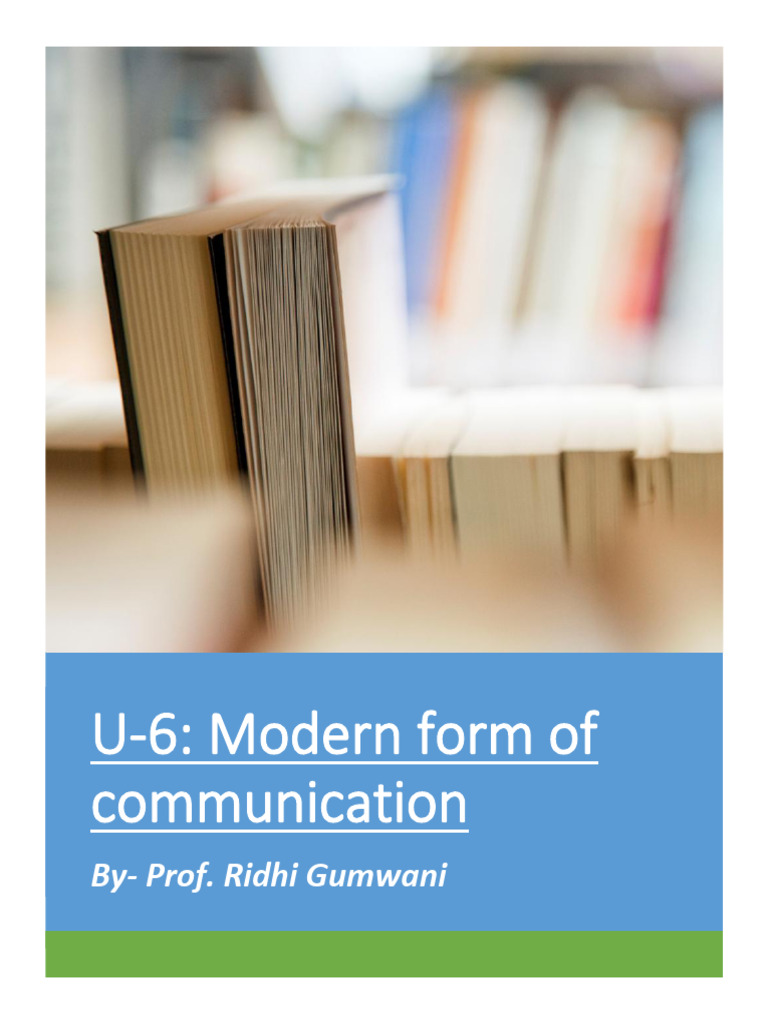 Modern Forms of Communication Unit 6 Boc | PDF | E Commerce | Mail