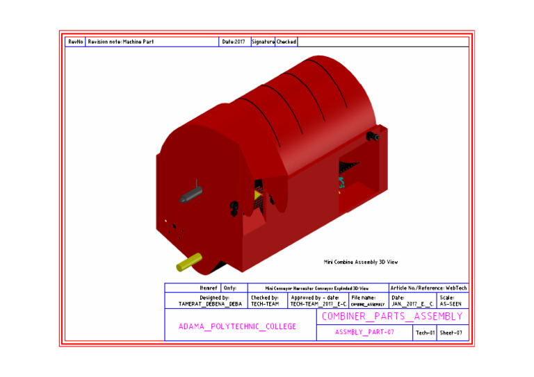 COMBINER+THRESHER ASSEMBLY-Layout1 | PDF