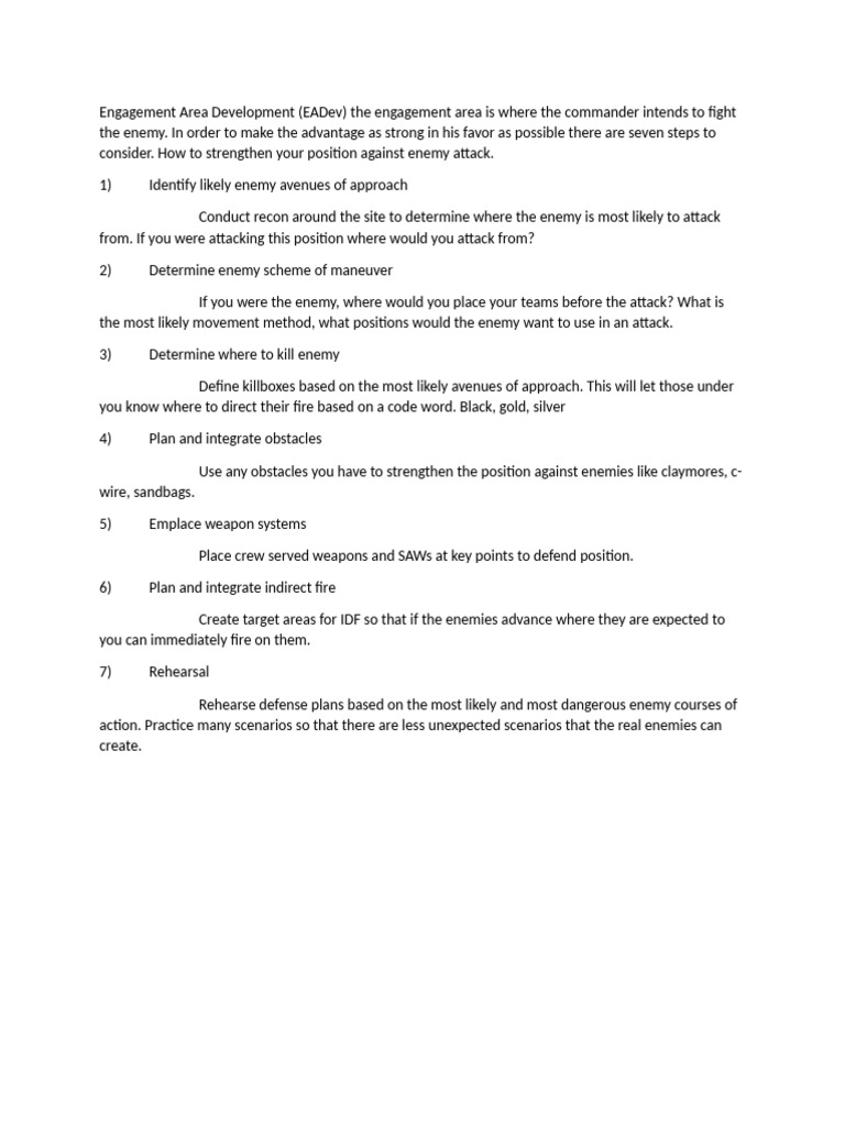 Engagement Area Development Briefing | PDF