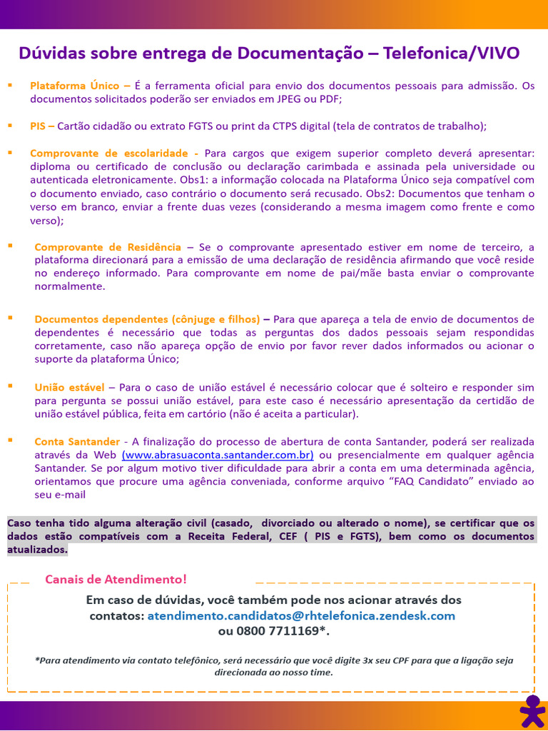 Documentação Para Admissão Na Telefónica Pdf