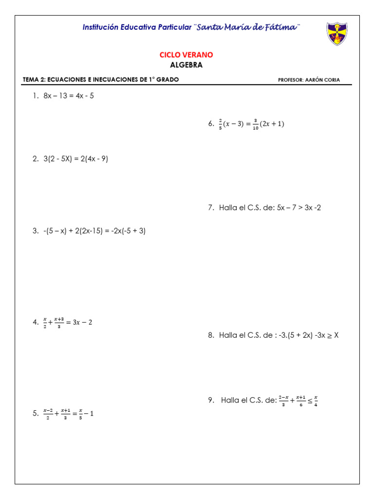 Algebra 2B | PDF