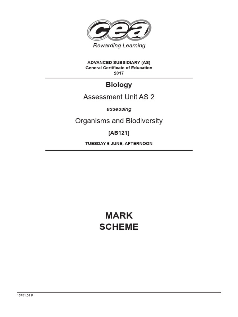 A2AS BIOL Past Papers Mark Schemes Standard MayJune Series 2017 22383 | PDF | Atrium (Heart ...