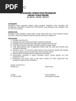 Sop Penggunaan Mobil Operasional | PDF