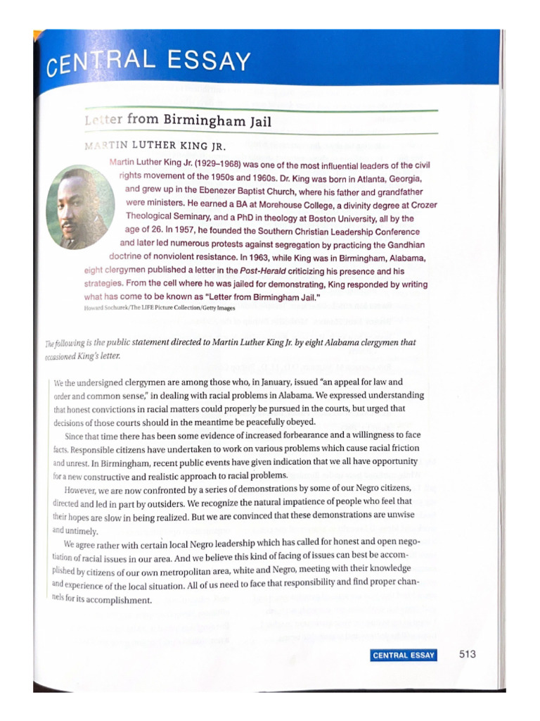 MLK Jr. - Letter From Birmingham Jail | PDF